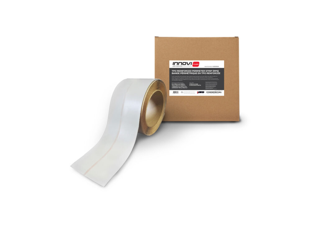 InnoviFlash[tm] Banda perimetral reforzada (RPS) de TPO - IKO Commercial InnoviFlash[tm] TPO ...